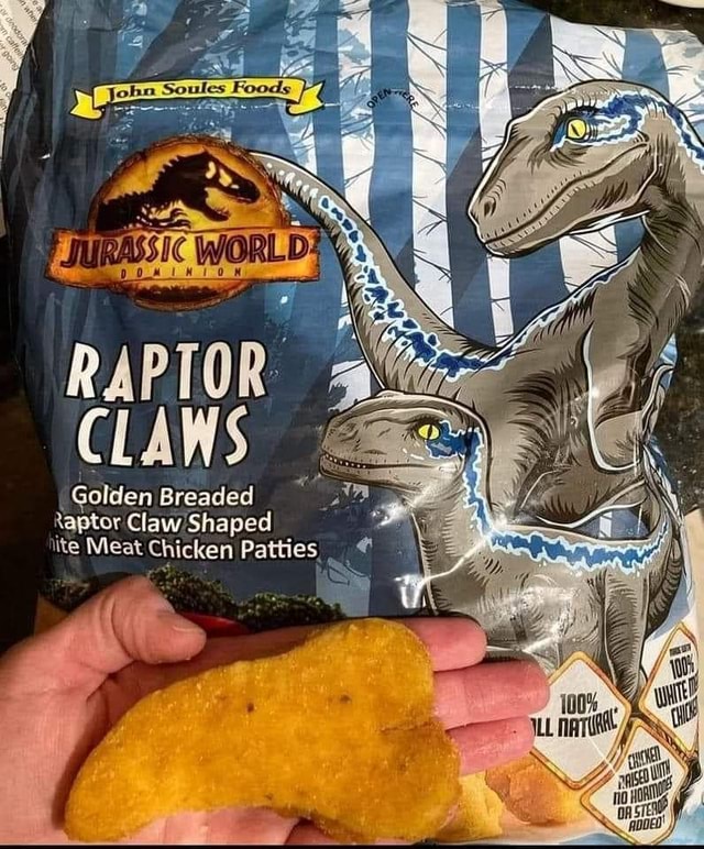 RAPTOR CLAWS Golden Breaded Xaptor lite Meat Chicken Patties, - iFunny