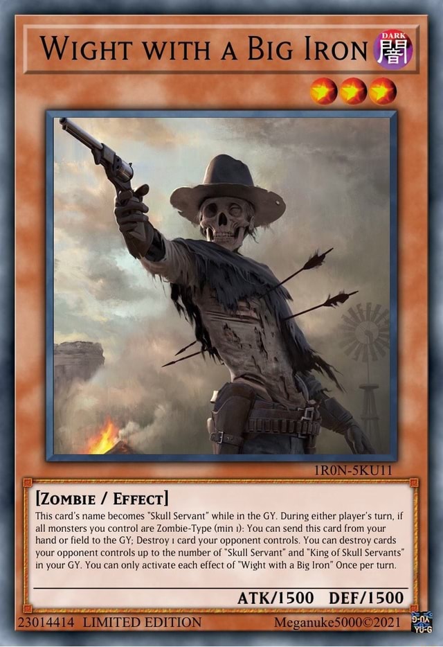 WIGHT WITH Bic IRON / EFFEct] This card's name becomes "Skull Servant ...