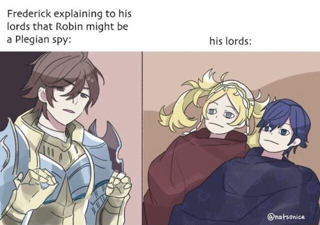 Frederick explaining to his lords that Robin might be a Plegian spy ...
