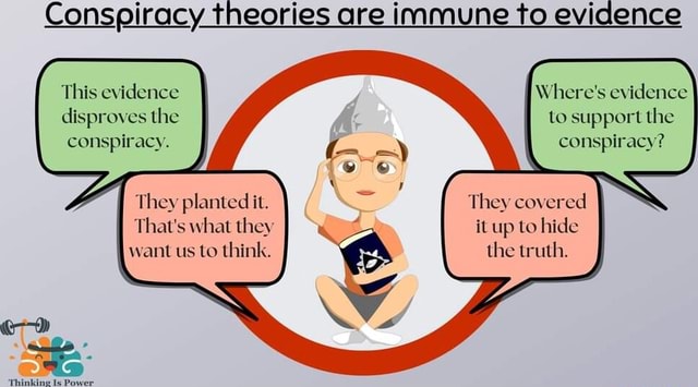 Conspiracy theories are immune to evidence Where's evidence to support ...