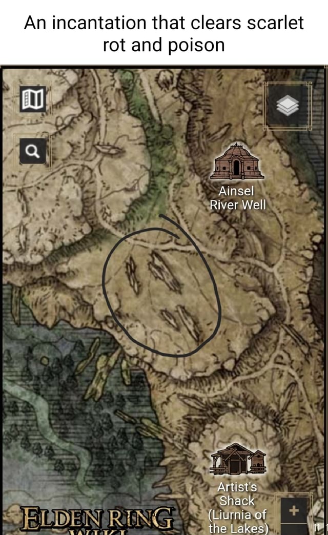 An incantation that clears scarlet rot and poison Ainse River Well DEIN ...