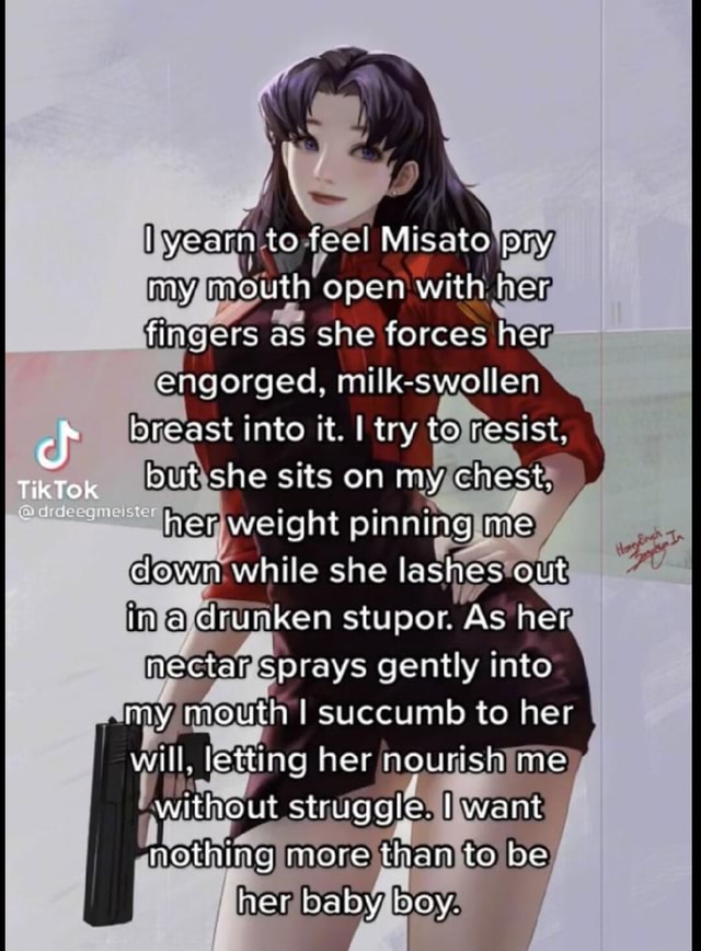 Byearn to Misato pry my mouth open with her fingers as she forces her ...