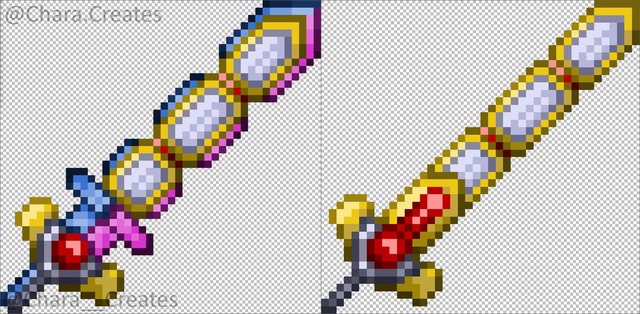 Excalibur and True Excalibur redesigns I did for Terraria! Since I made ...