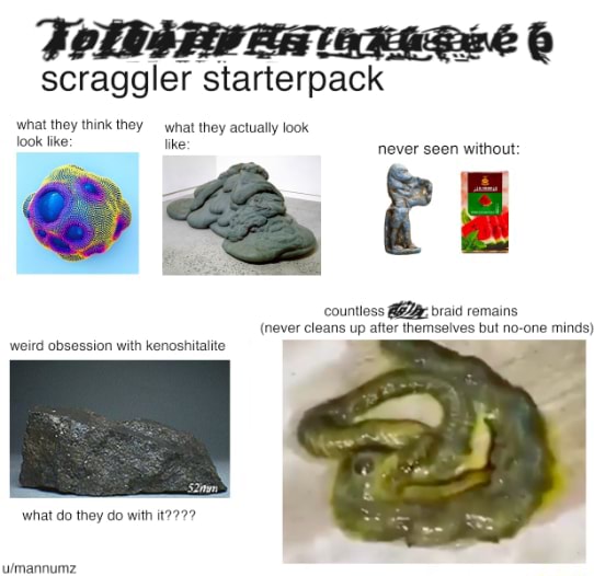 Scraggler starterpack what they think they what they actually look look ...