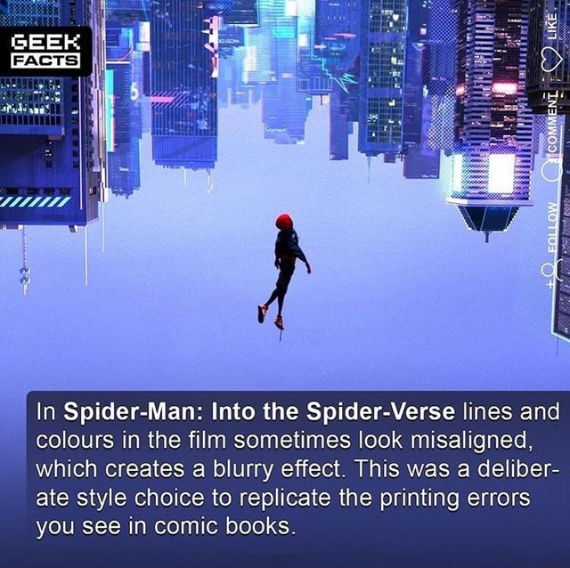 ª In Spider-Man: Into the Spider-Verse lines and colours in the film ...
