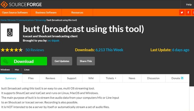 SOURCEFORGE Help 'Open Source Software Business Software Resources butt ...