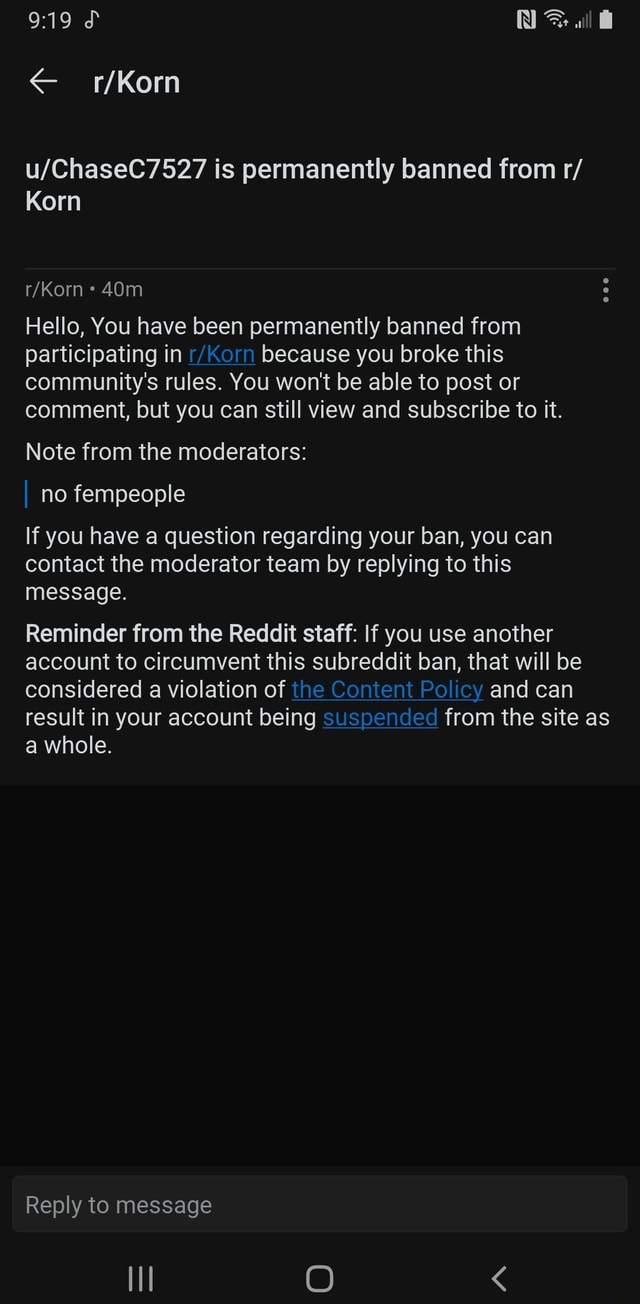Wow - Wow is permanently banned from r/ Co) a) Hello, You have been ...