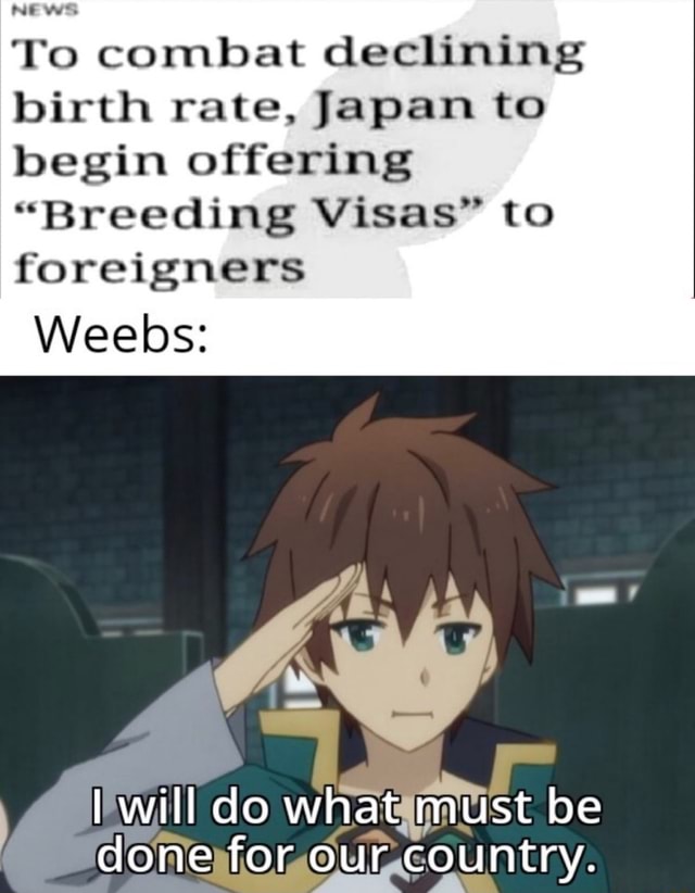 To combat declining birth rate, Japan to begin offering "Breeding Visas ...