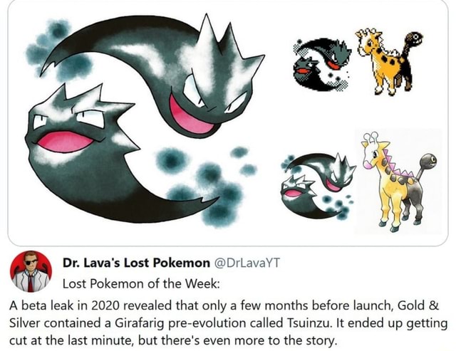 Dr. Lava's Lost Pokemon @DrLavaYT Lost Pokemon of the Week: A beta leak ...