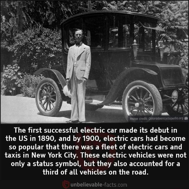 The first successful electric car made its debut in the US in 1890, and ...