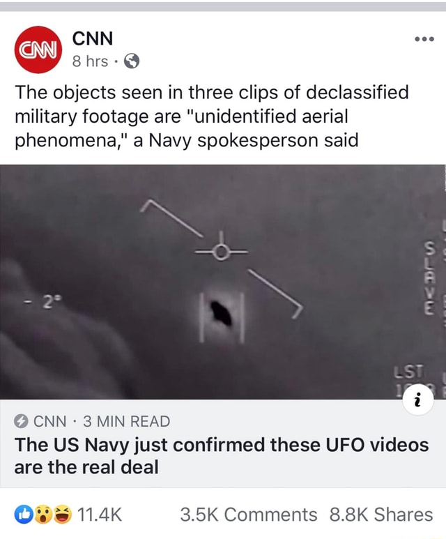 The objects seen in three clips of declassified military footage are ...