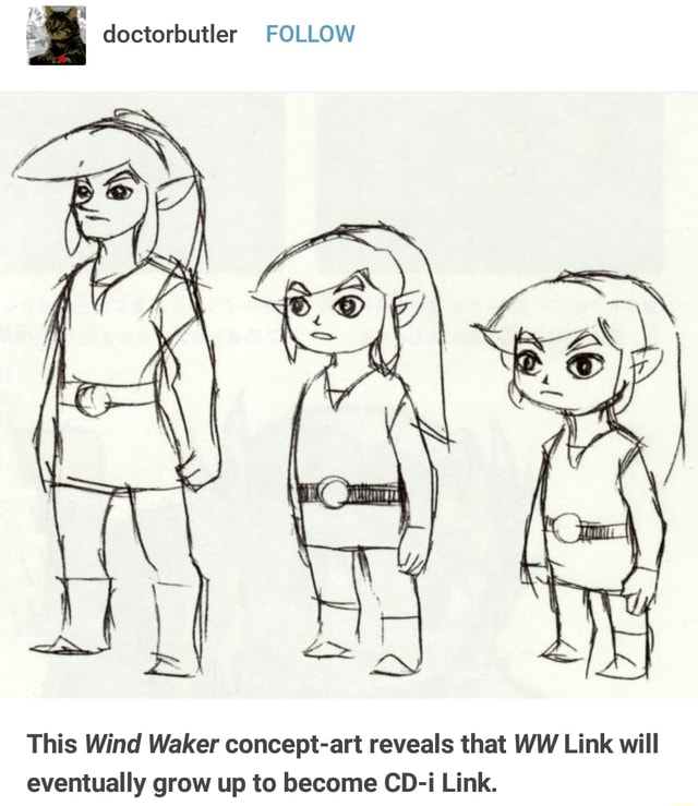 This Wind Waker concept-art reveals that WW Link will eventually grow ...