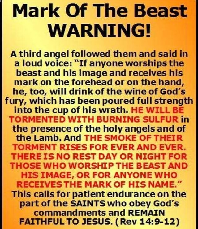 Mark Of The Beast WARNING! A third angel followed them and said in a ...