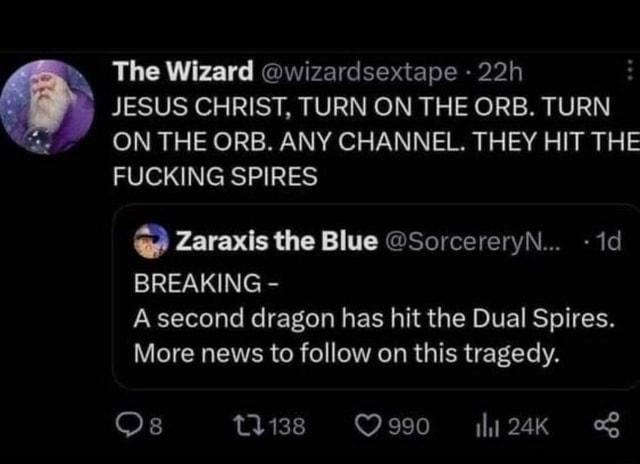 The Wizard @wizardsextape - JESUS CHRIST, TURN ON THE ORB. TURN ON THE ...