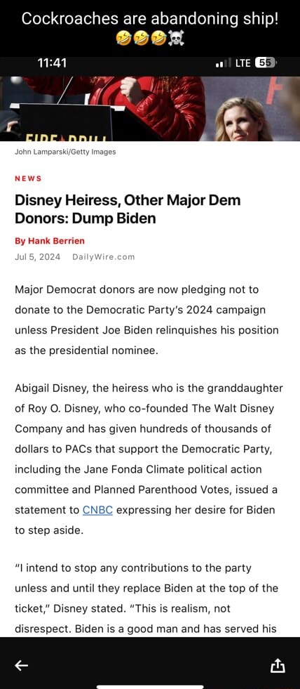 Cockroaches are abandoning ship! John Ima News Disney Heiress, Other ...