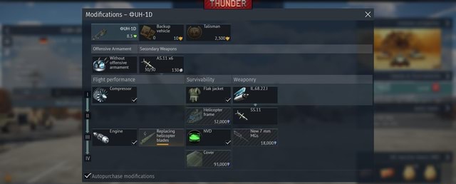 Modifications 3rUH-1D Flight performance Compressor Engine Autopurchase ...