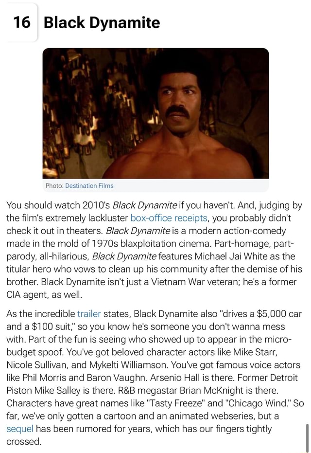 16 I Black Dynamite Photo: Destination Films You should watch 2010's ...