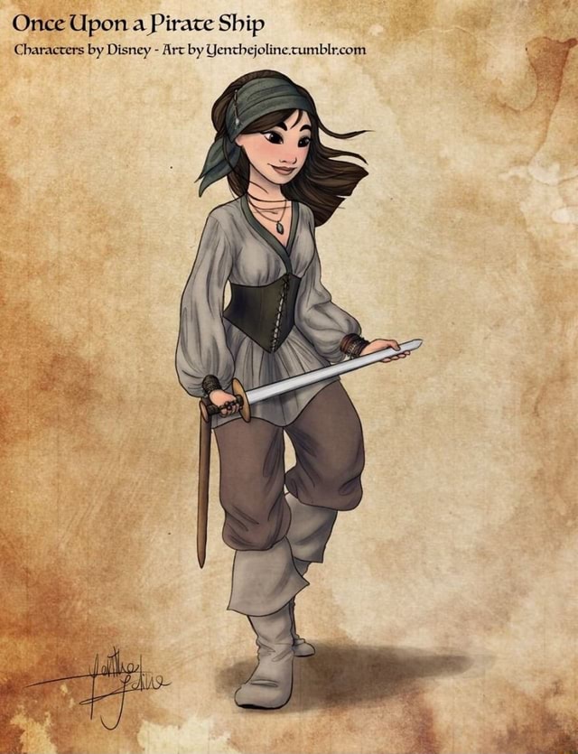 Once Upon a Pirate Ship Characters by Disney Art by Yenthejolinecumblr ...