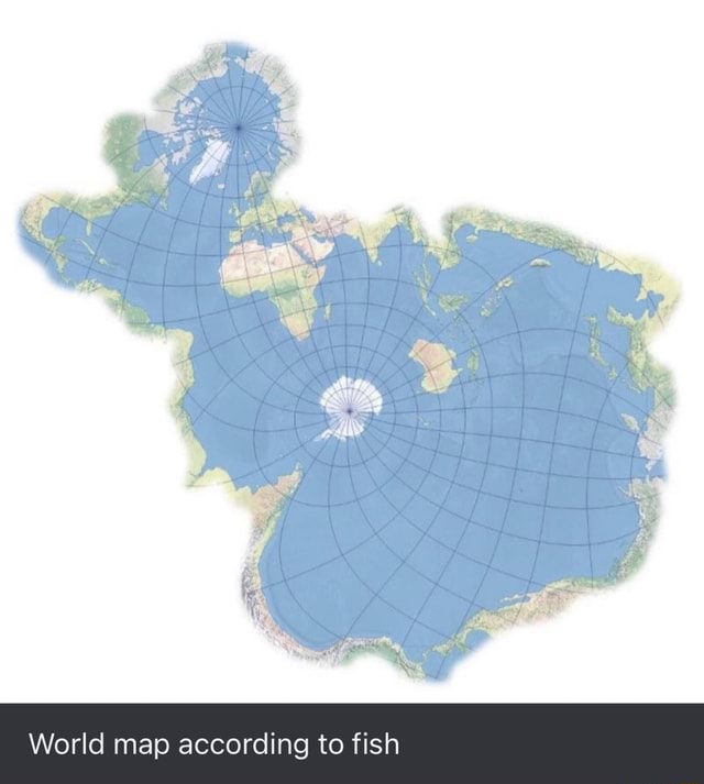 World map according to fish - iFunny