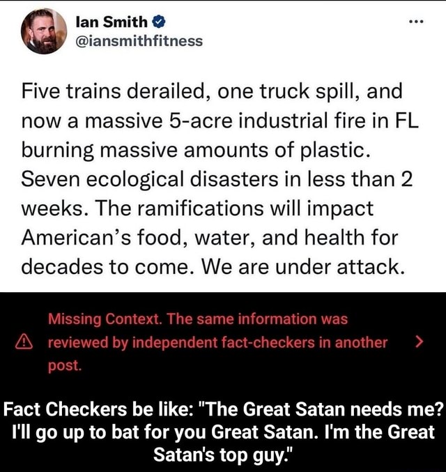 Lan Smith Five trains derailed, one truck spill, and now a massive 5 ...