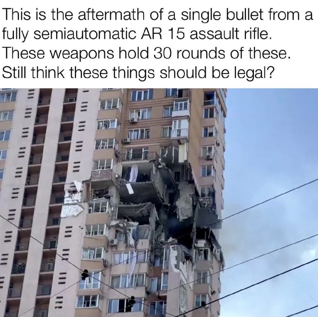 This is the aftermath of a single bullet from a fully semiautomatic AR ...