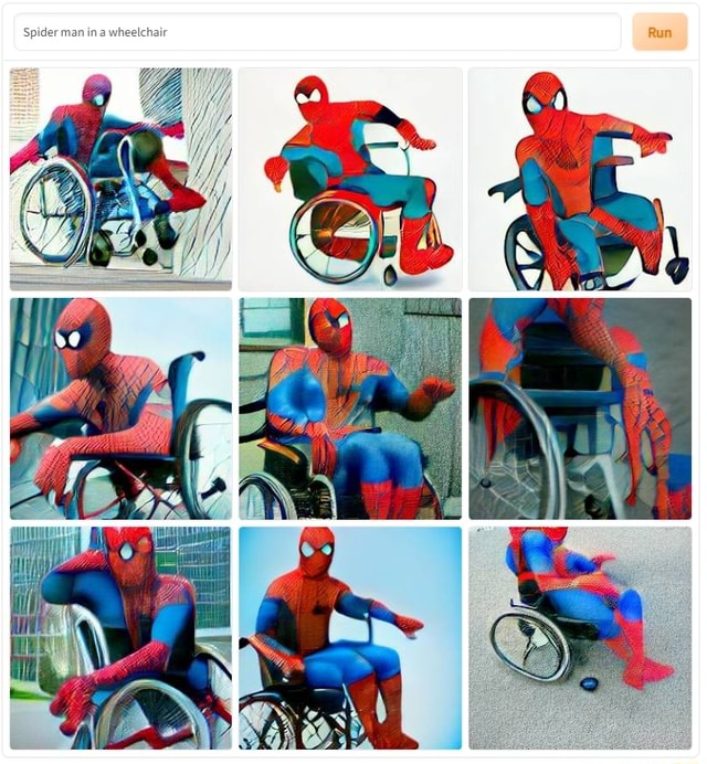 Spider man in a wheelchair Run - iFunny