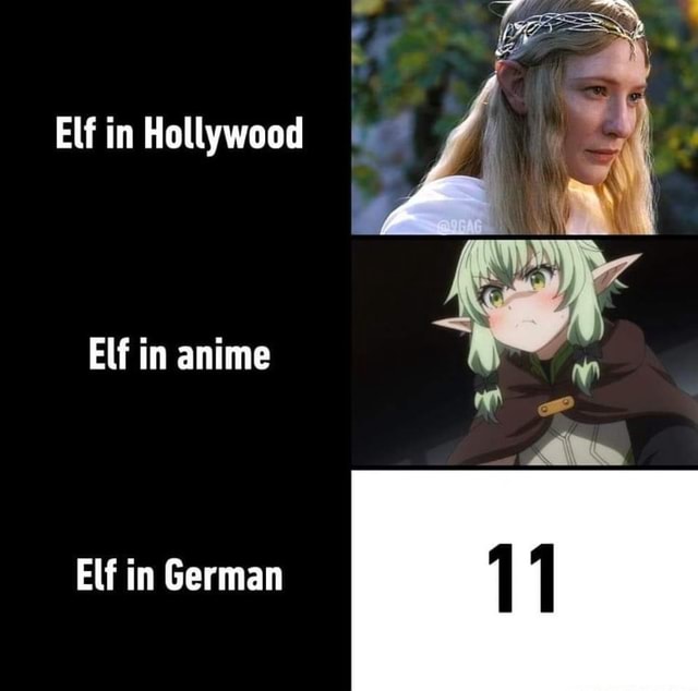 Elf in Hollywood Elf in anime Elf in German - Keke