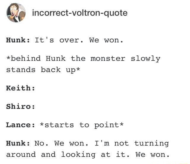Q incorrect-voltron-quote - iFunny