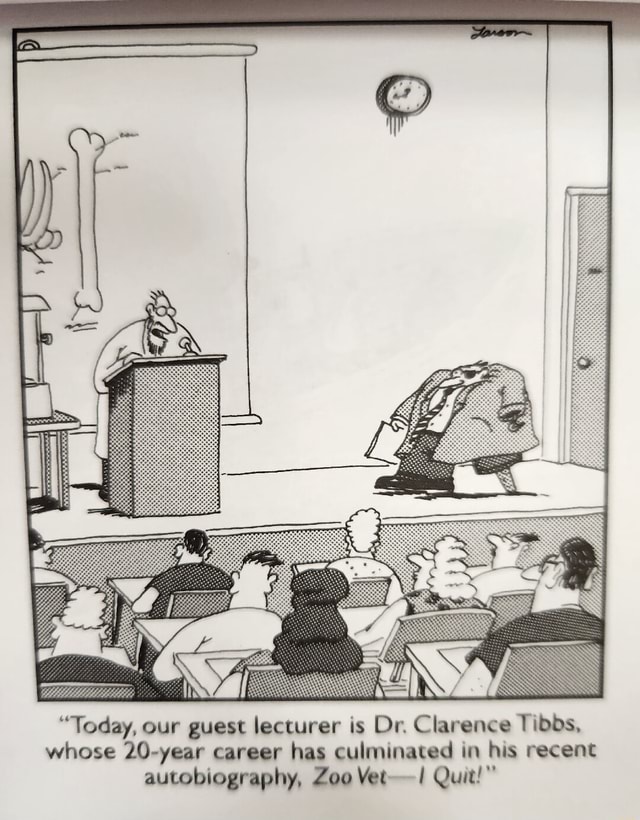 "Today, our guest lecturer is Dr. Clarence Tibbs, whose 20-year career ...