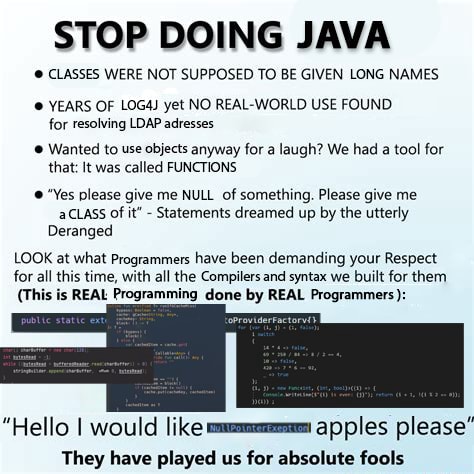 STOP DOING JAVA CLASSES WERE NOT SUPPOSED TO BE GIVEN LONG NAMES YEARS ...