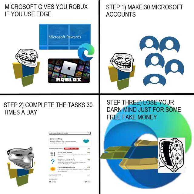 MICROSOFT GIVES YOU ROBUX IF YOU USE EDGE Microsoft Rewards STEP 1 ...