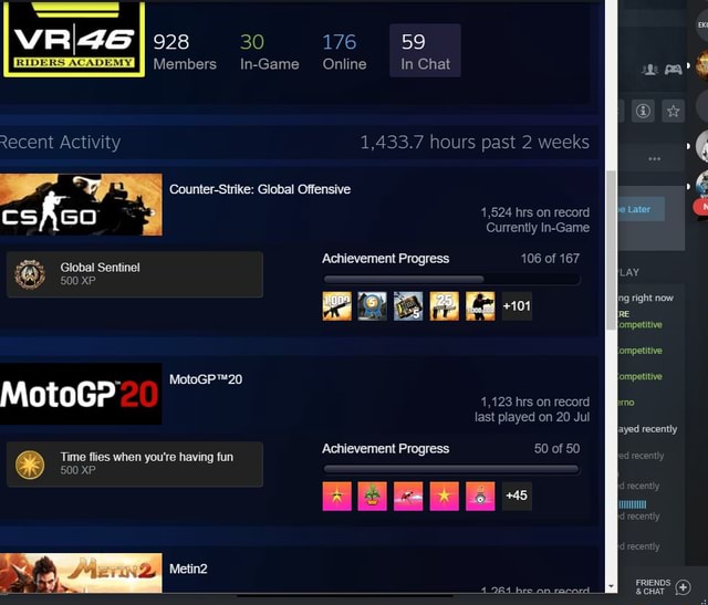 VRIZ6I028 30 In-Game Members cs Global Sentinel 500 XP MotoGP 20 Time ...
