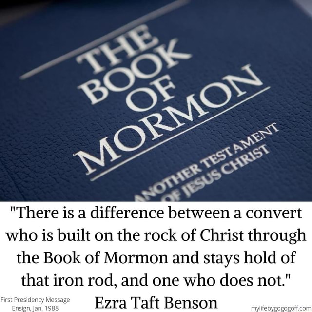 "There is a difference between a convert who is built on the rock of ...