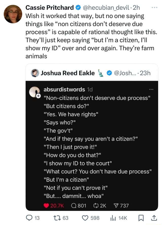 Cassie Pritchard @ @hecubian devil- Wish it worked that way, but no one ...