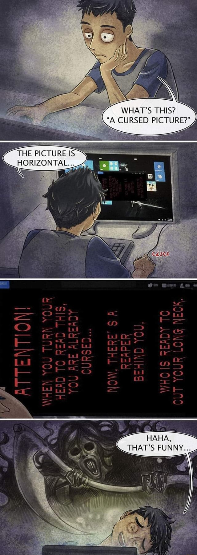 WHAT'S THIS? "A CURSED PICTURE?" / THE HORIZONTAL... PICTURE ar Ge ...