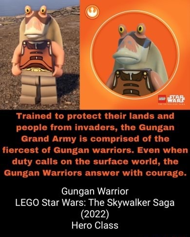 Trained to protect their lands and people from invaders, the Gungan ...