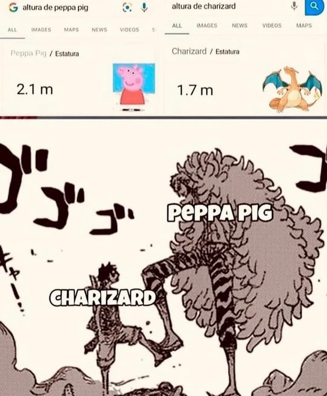 Altura de peppa pig altura de charizard / Estatura Charizard / Estatura ...