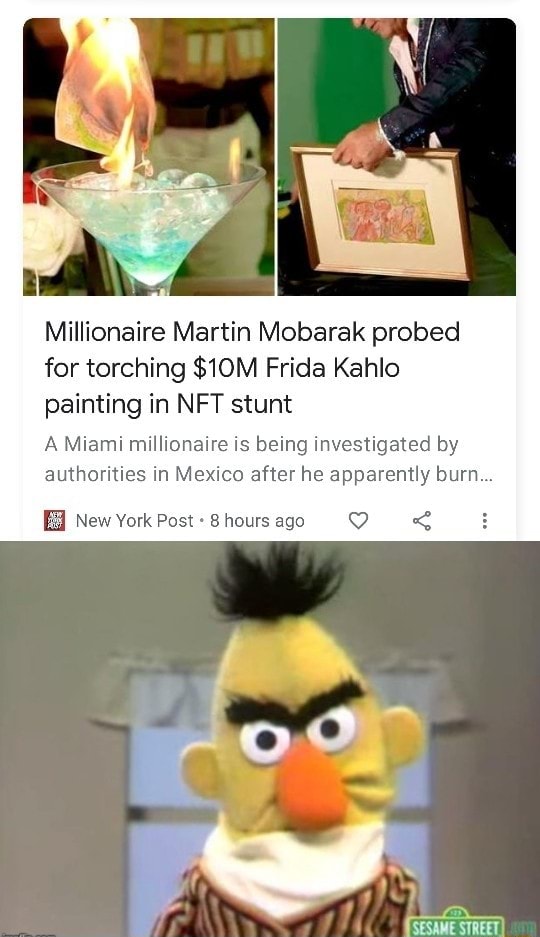 Millionaire Martin Mobarak probed for torching Frida Kahlo painting in ...