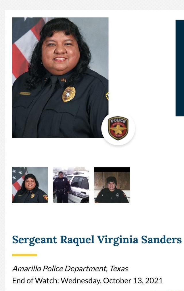 Sergeant Raquel Virginia Sanders Amarillo Police Department, Texas End ...