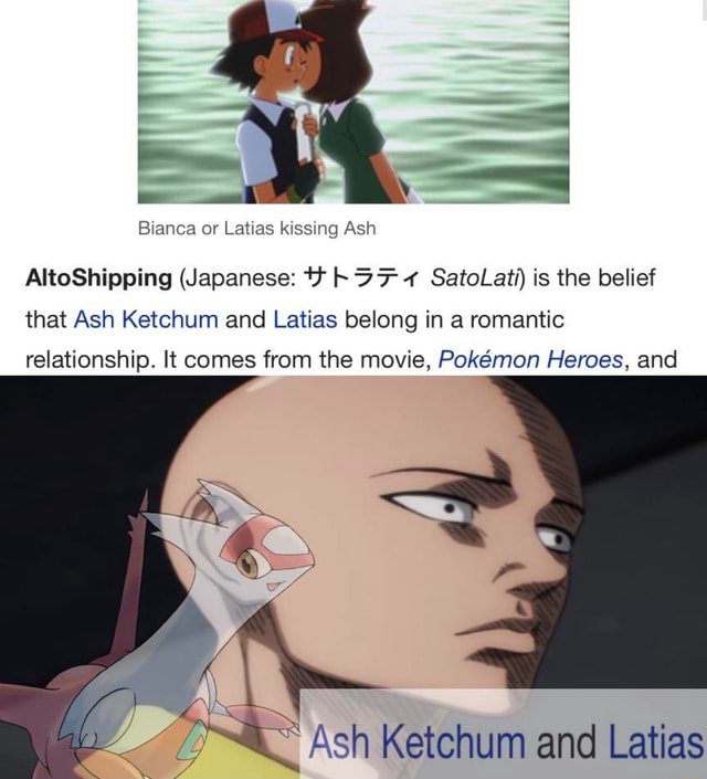 Bianca or Latias kissing Ash AltoShipping (Japanese: SatoLati) is the ...