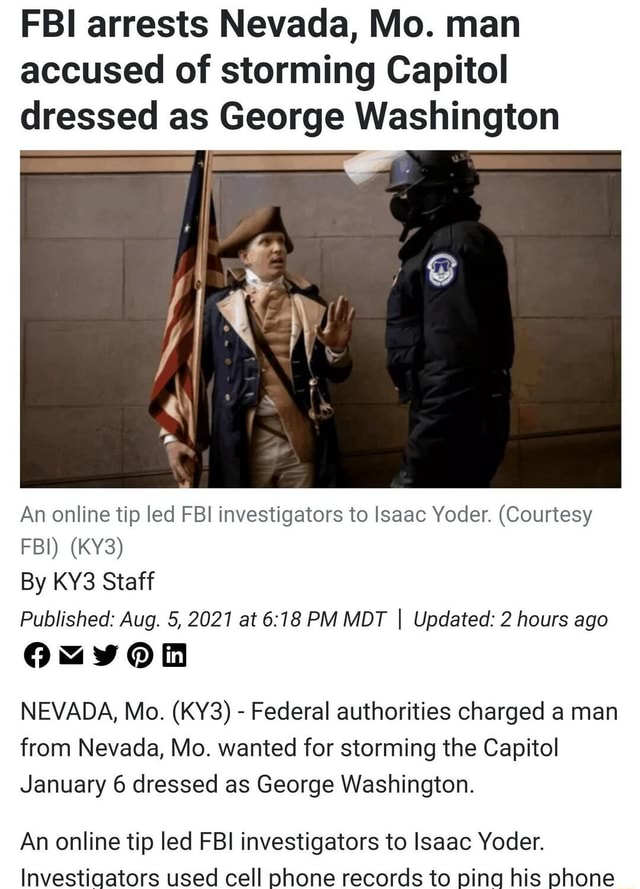FBI arrests Nevada, Mo. man accused of storming Capitol dressed as ...