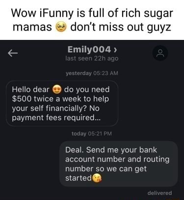Wow (Funny is full of rich sugar mamas don't miss out guyz Hello dear ...