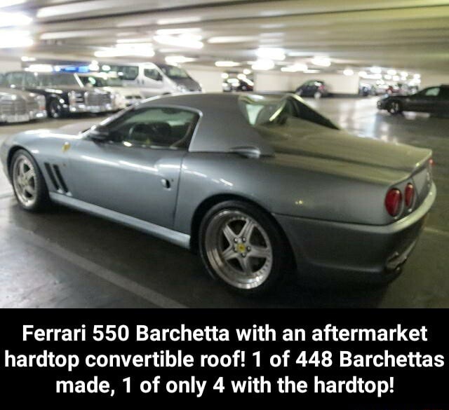 SS Ferrari 550 Barchetta with an aftermarket hardtop convertible roof ...