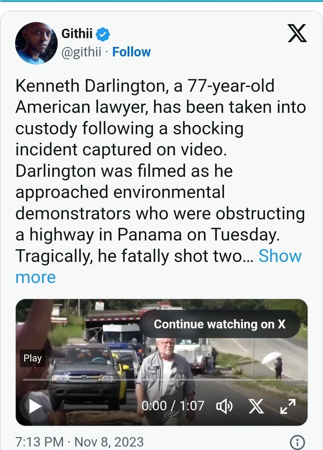 Follow Kenneth Darlington, a 77-year-old American lawyer, has been ...