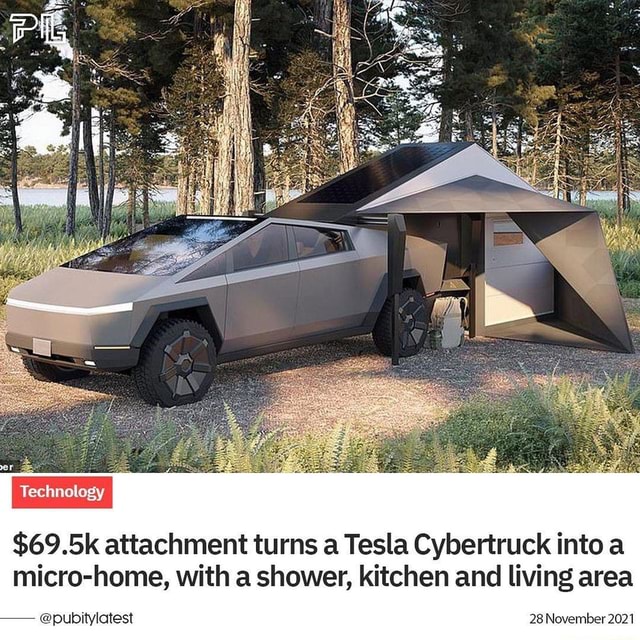 Technology $69.5k attachment turns a Tesla Cybertruck into a home, with ...