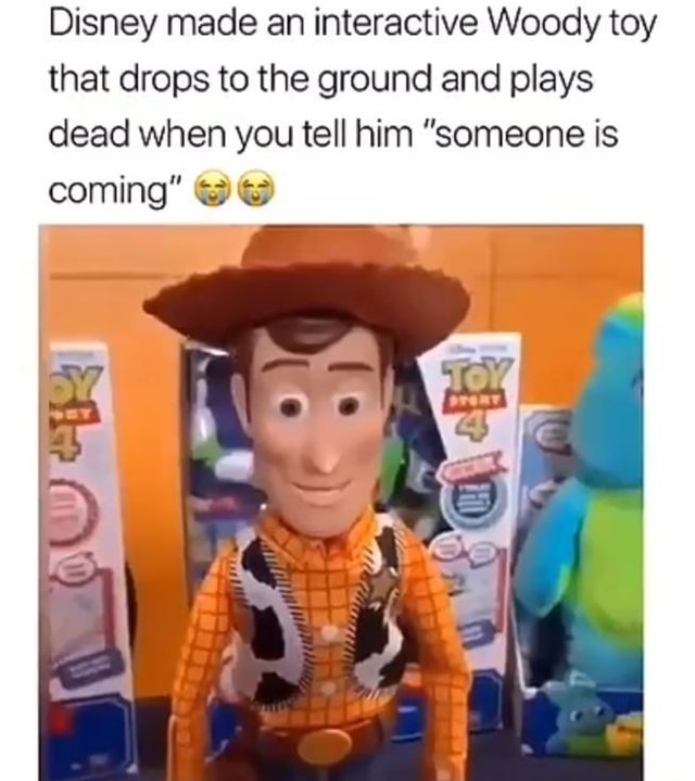 Disney made an interactive Woody toy that drops to the ground and plays ...