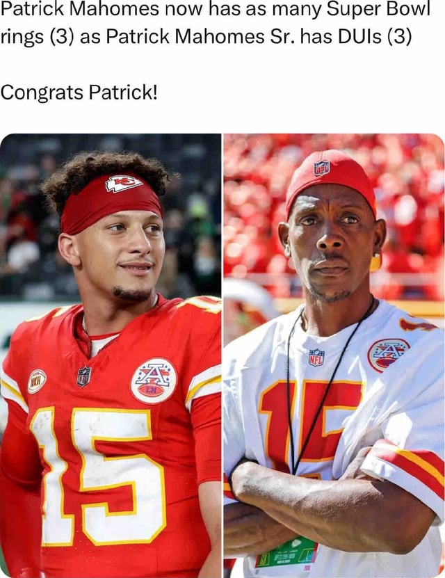 Patrick Mahomes now has as many Super Bow! rings (3) as Patrick Mahomes ...