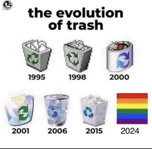 The evolution of trash 1998 2001 2006 2015 2024 - America’s best pics ...