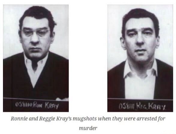 Ronnie and Reggie rays mugshots when they were arrested for murder - iFunny