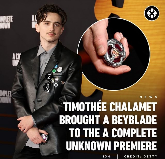 NEWS TIMOTHEE CHALAMET BROUGHT A BEYBLADE TO THE A COMPLETE UNKNOWN ...